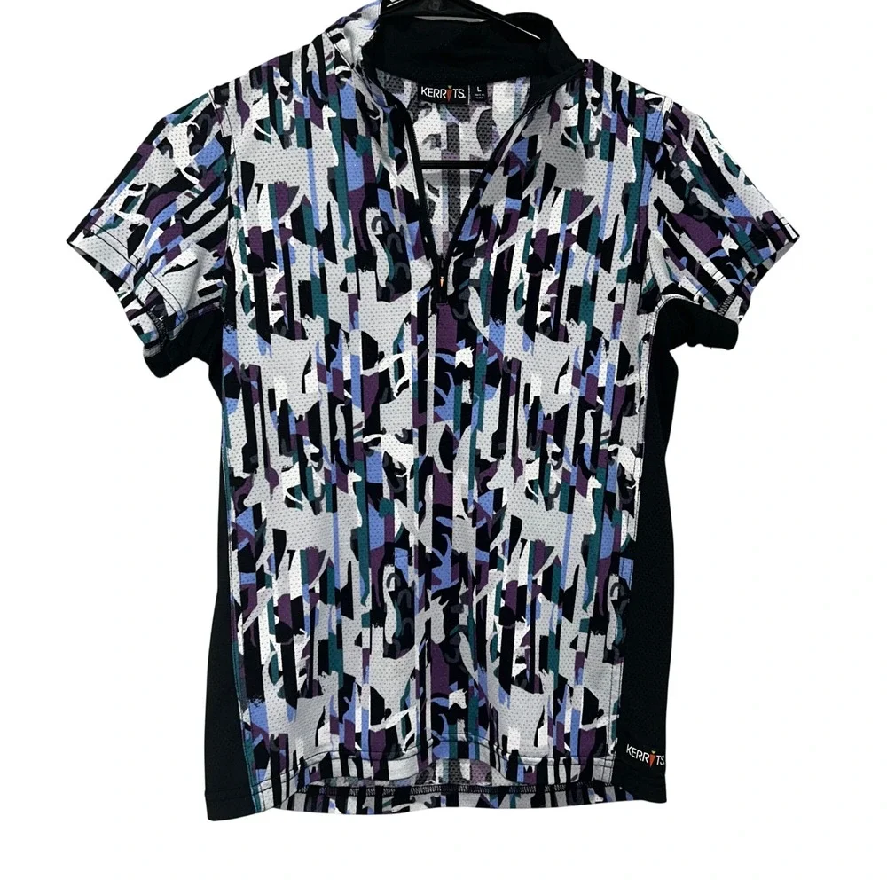Kerrits | Tops | Kerrits Womens Large Short Sleeve Quarter Zip ...